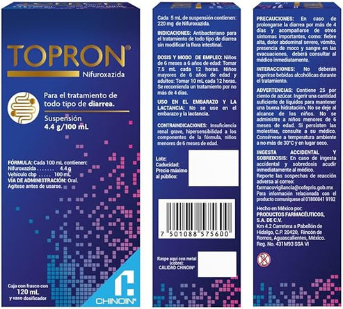 Topron Suspensión 120 mL | Antidiarreico